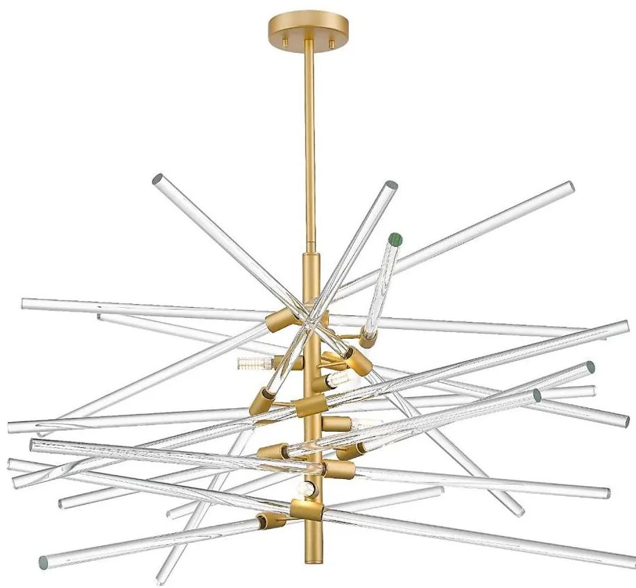 Zuma Line P0599-06A-V7AC - Lustr na tyči REYKJAVIK 6xG9/42W/230V zlatá