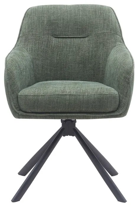 Designová otočná židle Sanjaya lesnická zelená