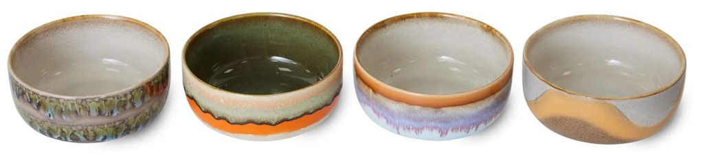 HK living Kameninová miska Dessert / Reef 70’s 400 ml D, multi barva, keramika