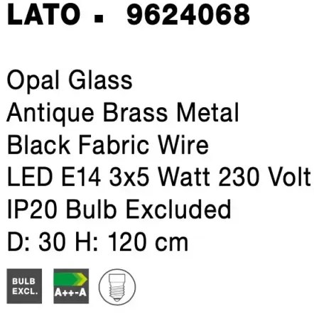 Retro lustr Lato B 30 zlaté