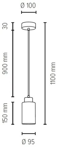 Spot-Light 1720174 - Lustr na lanku BOSCO 1xE27/60W/230V