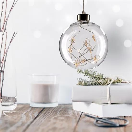 Vánoční svítící skleněná koule | Biano