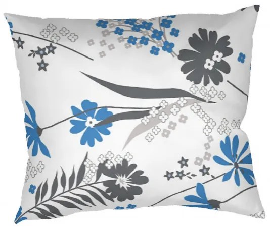 Dadka Povlak na polštář krep Agáta denim na bílém  40x40 cm