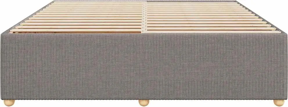 Rám postele bez matrace taupe 200 x 200 cm textil 3284967