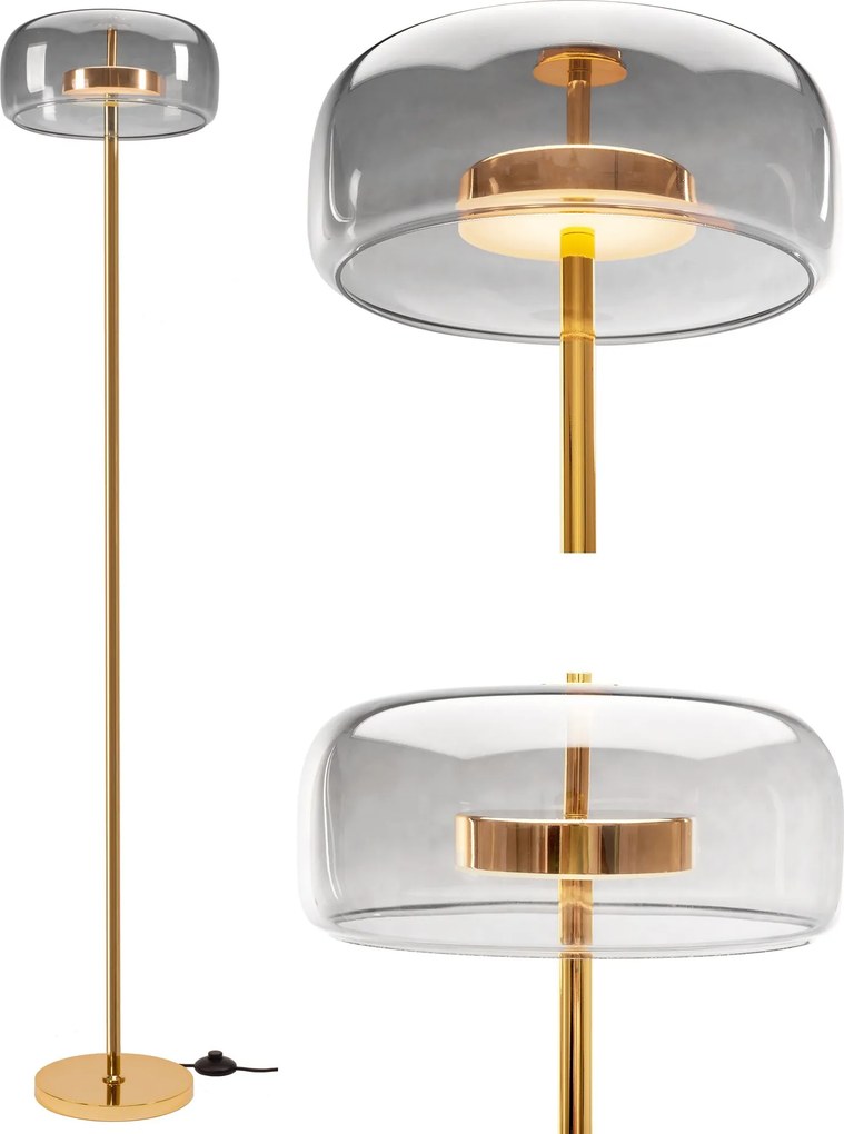 Toolight - podlahová stojací lampa Reno E27, 300216, zlatá, OSW-09853