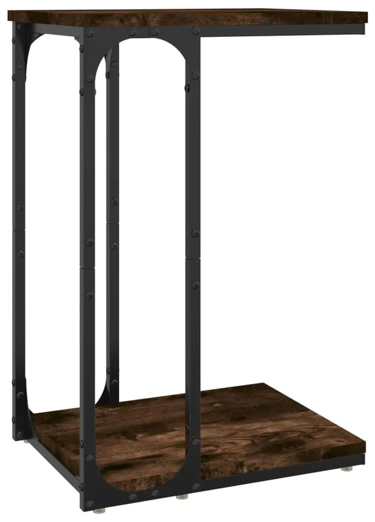 Odkládací stolek kouřový dub 40 x 30 x 60 cm kompozitní dřevo - Default Title