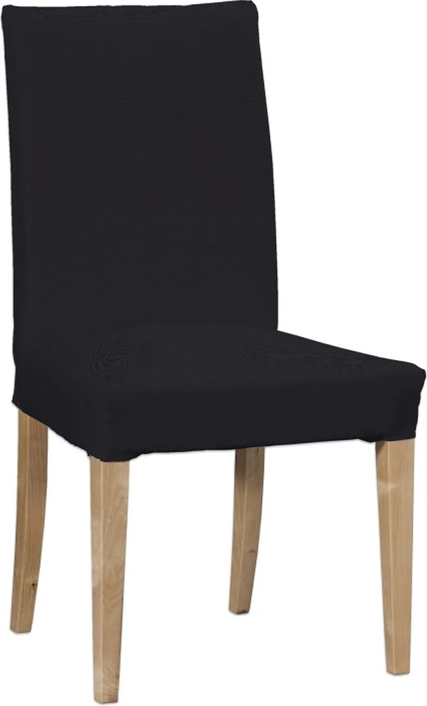 Potah na židli IKEA Henriksdal, krátký barva černá látka pletený vzor