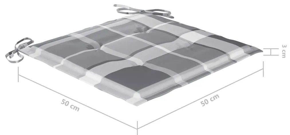 vidaXL Marketos Zahradní židle s poduškami 8 ks masivní akáciové dřevo šedé