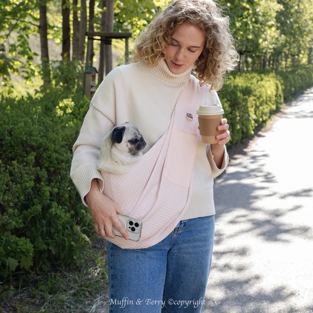 Muffin&Berry Cestovní taška Crossbody pro psy Maya růžová Velikost: S
