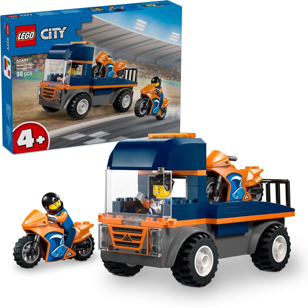 Lego® city 60491 kamion na přepravu motorek 5702018056608