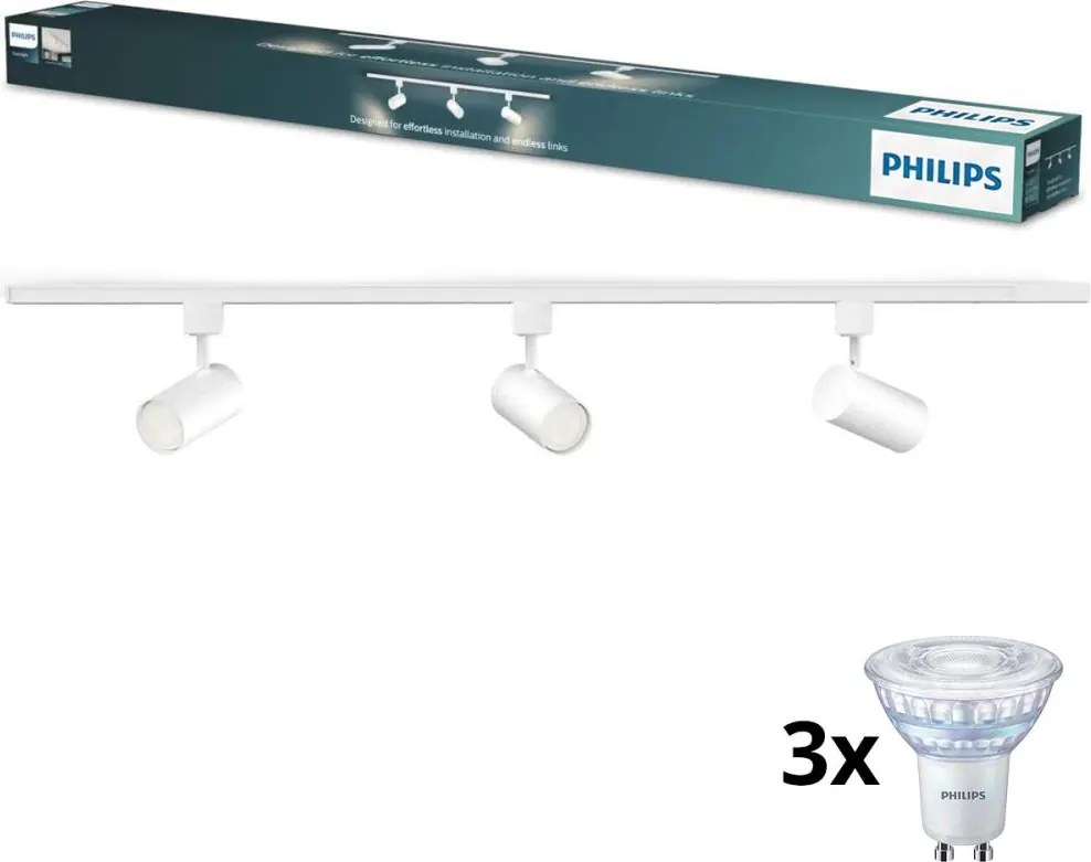 Philips - LED Stm. bodové svítidlo v lišt sys EASYLINK 3xGU10/6,2W/230V 1m bílá