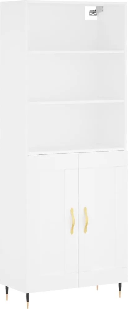 Skříň highboard bílá 69,5 x 34 x 180 cm kompozitní dřevo 3189933