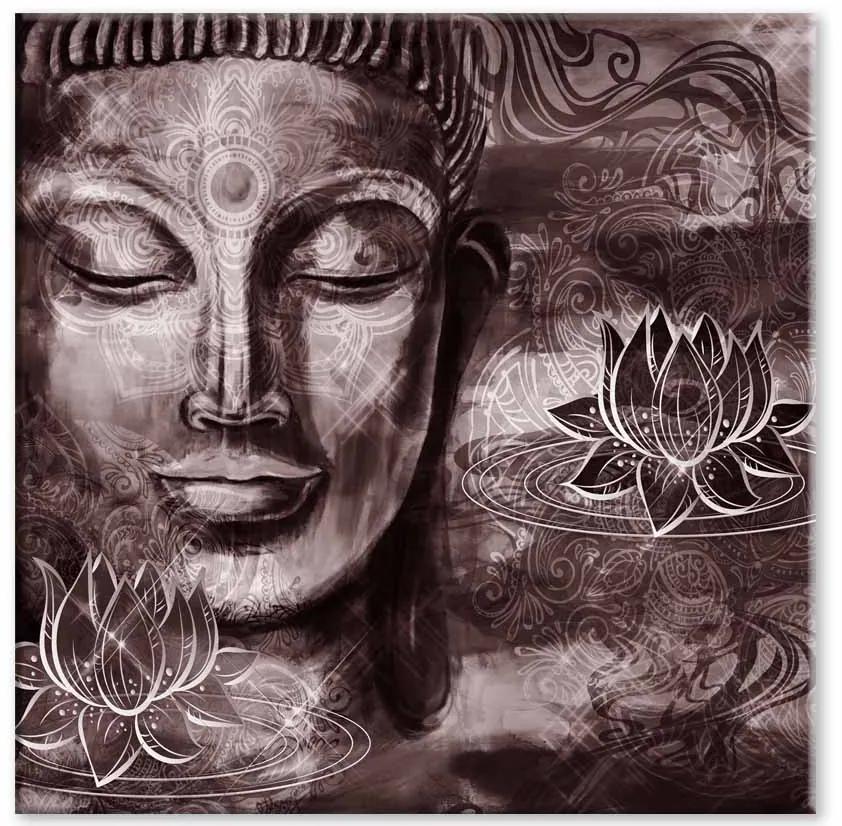 Energetický obraz Buddha Brown Velikost (šířka x výška): 100x100 cm
