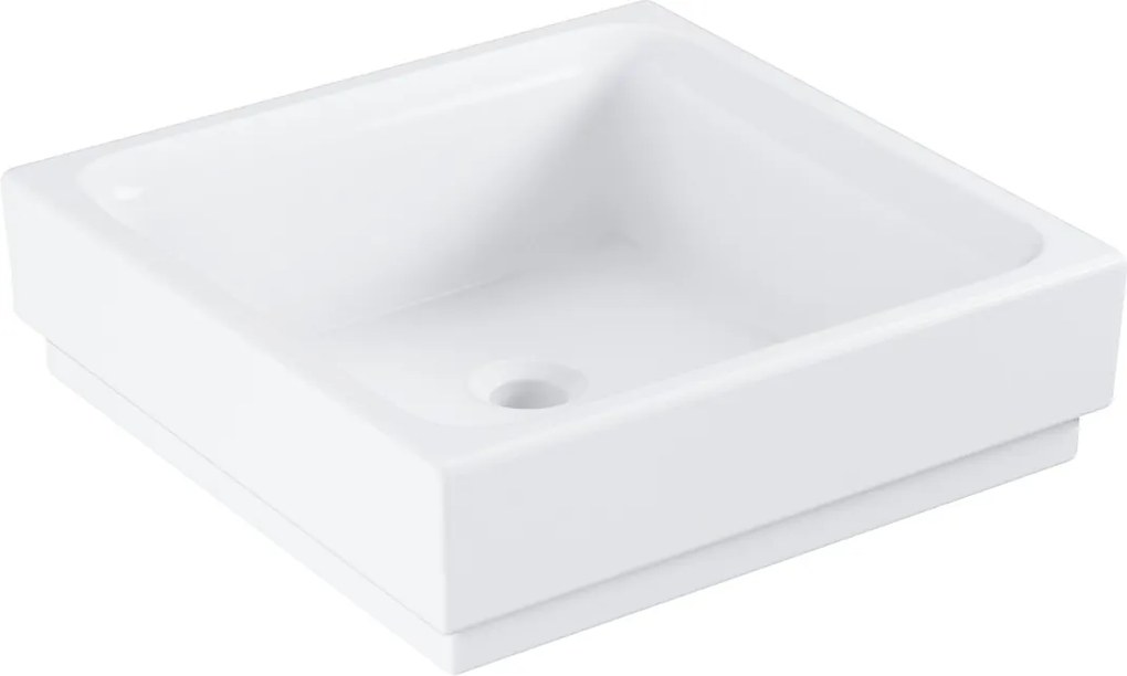 Umyvadlo na desku Grohe Cube Ceramic 40x40 cm alpská bílá bez otvoru pro baterii 3948200H