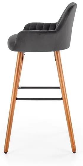 HALMAR H93 barová židle tmavě šedá