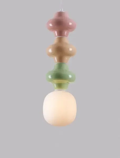 LED růžovo-žluto-zelené moderní svítidlo Clio