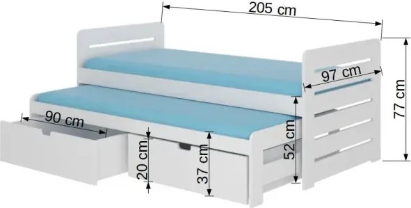 Postel dvojitá TOMI 200x90
