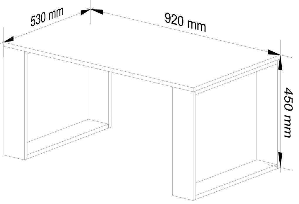 Konferenční stolek Nox dub sonoma/černý