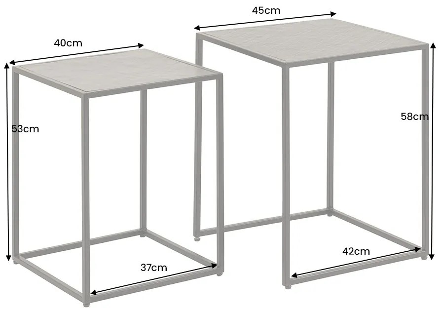 Sada konferenčních stolků Quillon 45 cm černá