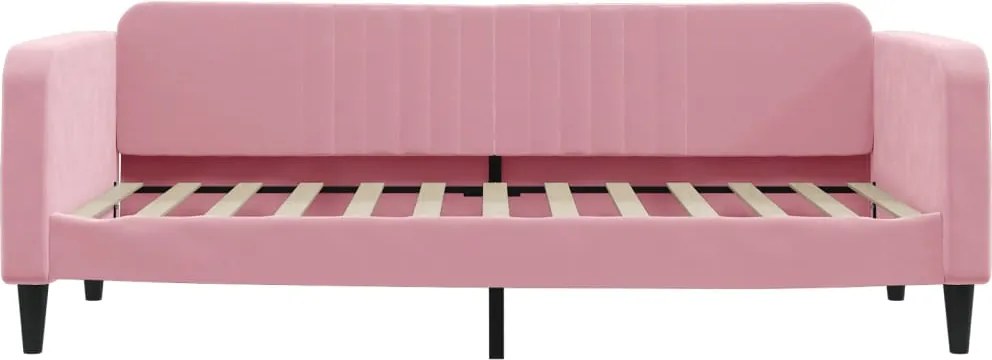 Válenda s přistýlkou růžová 90 x 200 cm samet 3197066