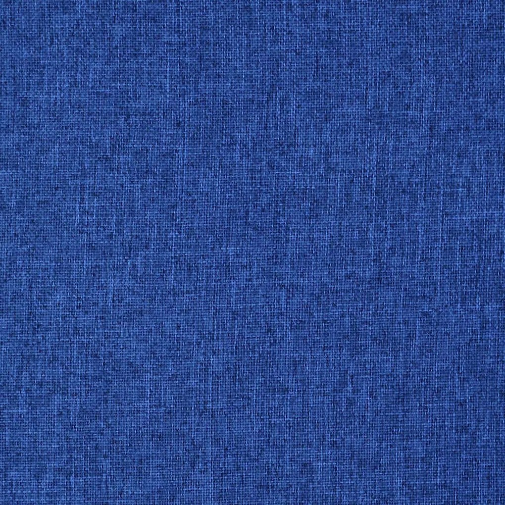 Otočná lenoška na podlahu modrá textil 336578