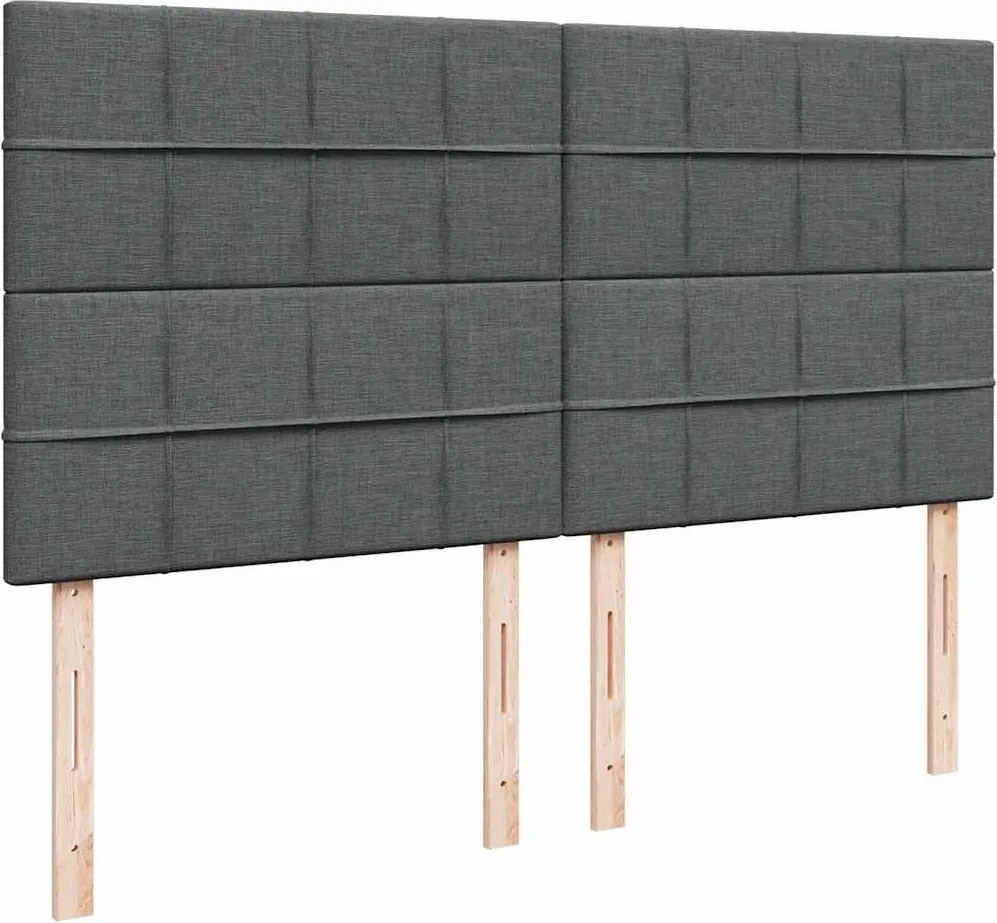 Box spring postel s matrací tmavě šedá 180x200 cm textil 3292136