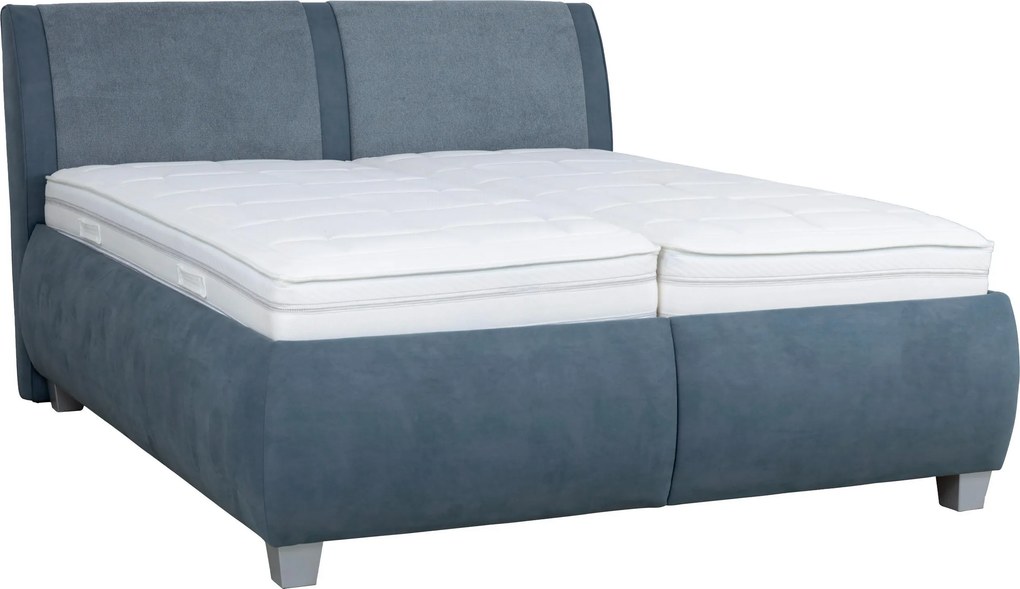 XXXLutz ČALOUNĚNÁ POSTEL, 180/200 cm, modrošedá Beldomo - Sleep - Postele s úložným prostorem - 002873002201