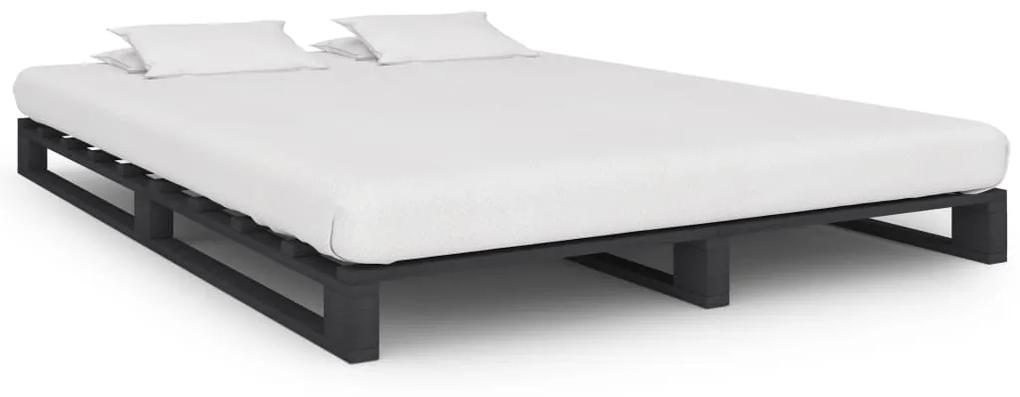 Rám postele z palet šedý masivní borovice 120 x 200 cm,  285250