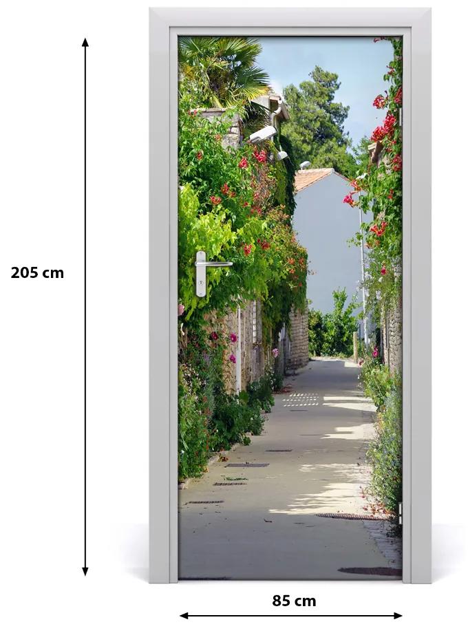 Fototapeta samolepící dveře francouzské uličky 85x205 cm