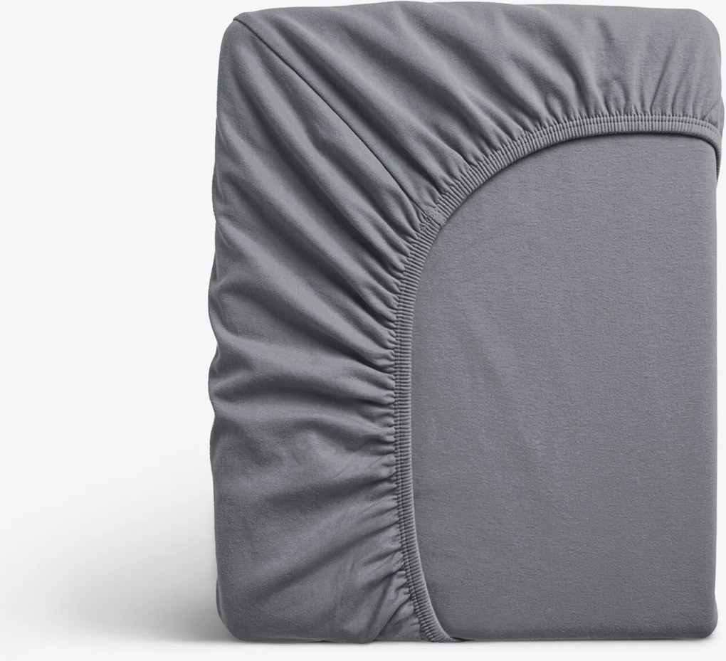 Goldea jersey elastické prostěradlo - tmavě šedé 90 x 200 cm