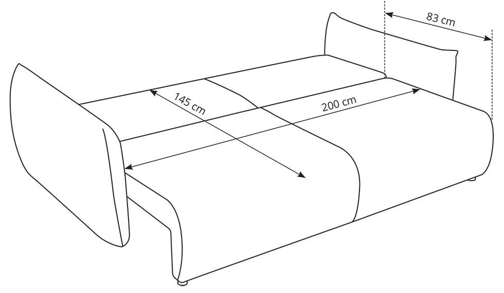 Pohovka ALLORA | 240 cm | rozkládací + úložný prostor | VÝBĚR TKANIN