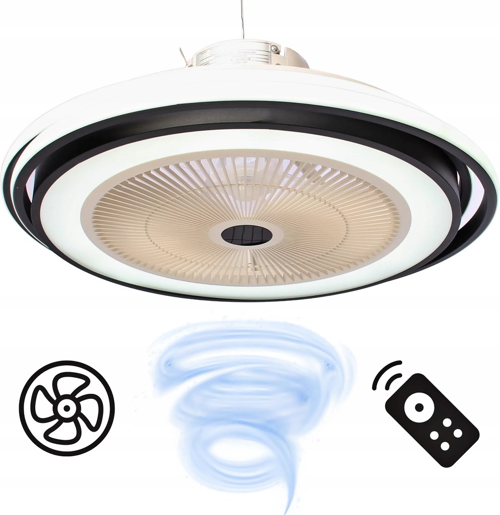 Ventilátor 2v1 stropní svítidlo Led Moderní Stropní Svítidlo Větrník Dálkový Ovladač 3 Barvy