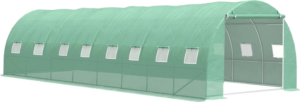 Zahradní fóliovník BestBerg BBGT-24G / 24 m² / 8 x 3 x 2 m / zelená