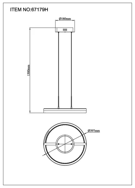 Globo 67179H - LED Lustr na lanku DELLA LED/40W/230V 3000/4000/6000K pr. 39,7 cm