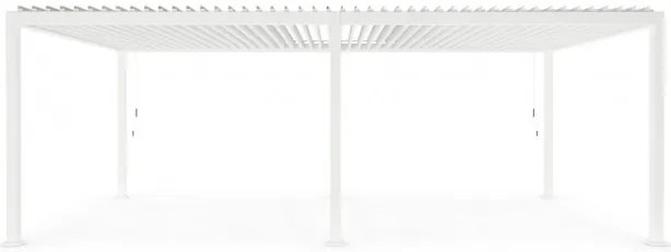 BIZZOTTO Bílá hliníková pergola s uzavíracími lamelami OCEAN 3,6x7,2 m 0795786