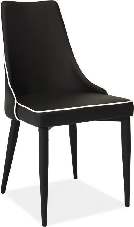 Casarredo Jídelní čalouněná židle SOREN černá ekokůže