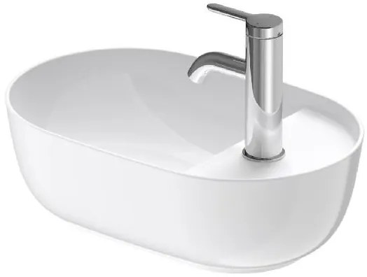 Duravit Luv - Umývátko na desku, 42x27 cm, bez přepadu, s otvorem pro baterii, WonderGliss, bílá 03814200001