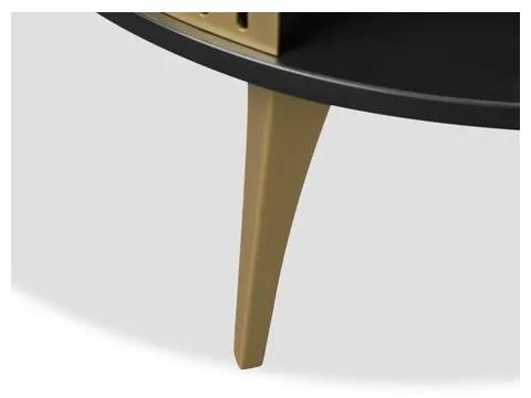 Konferenční stolek Mozimo Gold, Barva: zlatá / černá pietra grigia