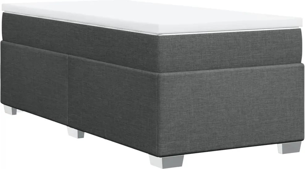Box spring postel s matrací tmavě šedá 90x190 cm textil 3285177