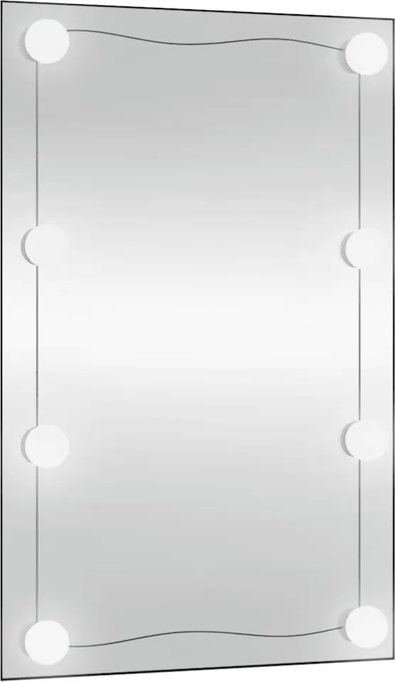 Nástěnné zrcadlo s LED osvětlením 50 x 80 cm sklo obdélníkové 3189156