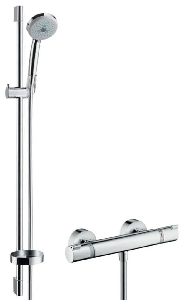 Hansgrohe Croma 100 - Sprchový set s termostatem, 3 proudy, tyč 90 cm, chrom 27085000