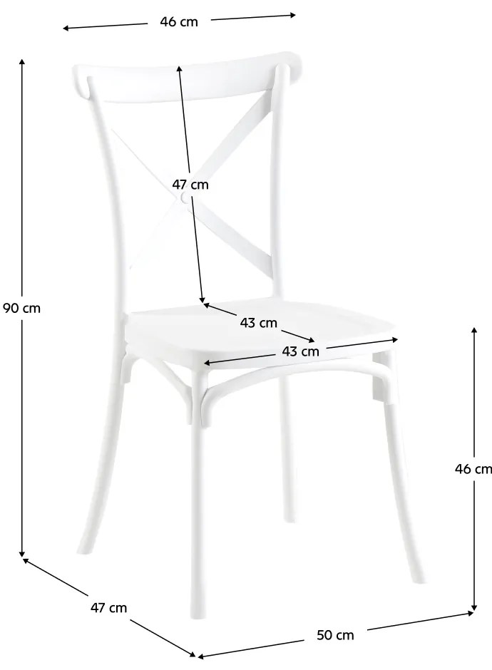 Kondela Stohovatelná židle, bílá, SAVITA