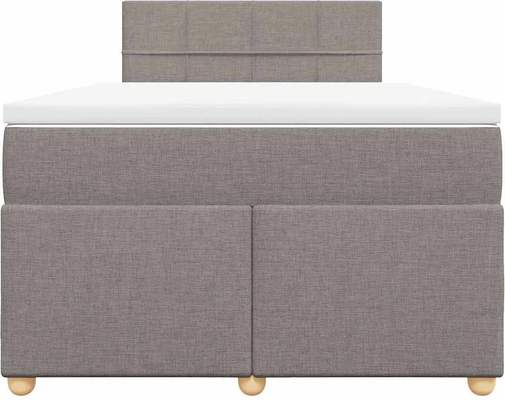 Box spring postel s matrací taupe 120x190 cm textil 3286623