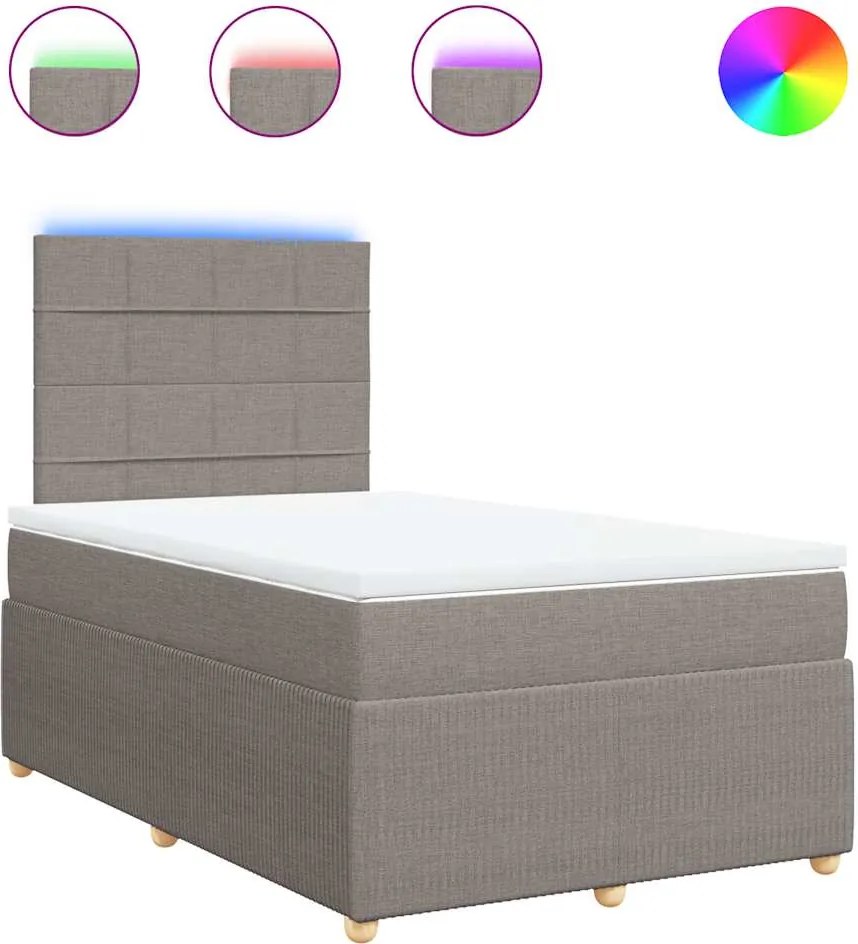 Box spring postel s matrací taupe 120x190 cm textil 3294299