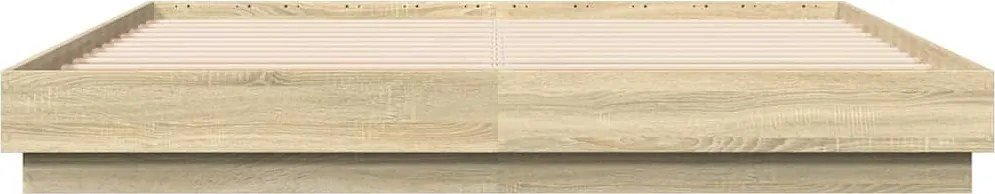 Rám postele dub sonoma 200 x 200 cm kompozitní dřevo 3209830