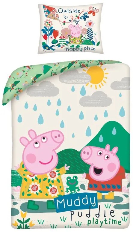 HALANTEX Povlečení Peppa Pig playtime Bavlna, 140/200, 70/90 cm