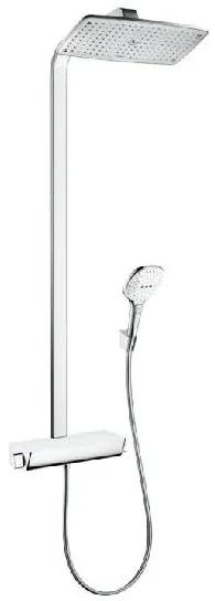 Hansgrohe Raindance Select E - Sprchový set Showerpipe 360 s termostatem, EcoSmart 9 l/min, bílá/chrom 27286400