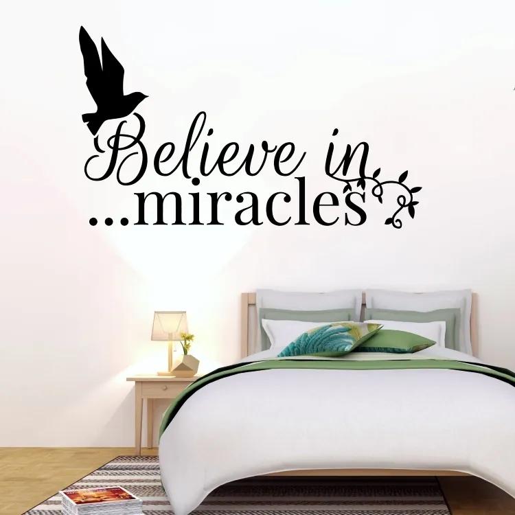 Believe in miracles - vinylová samolepka na zeď 100x59cm