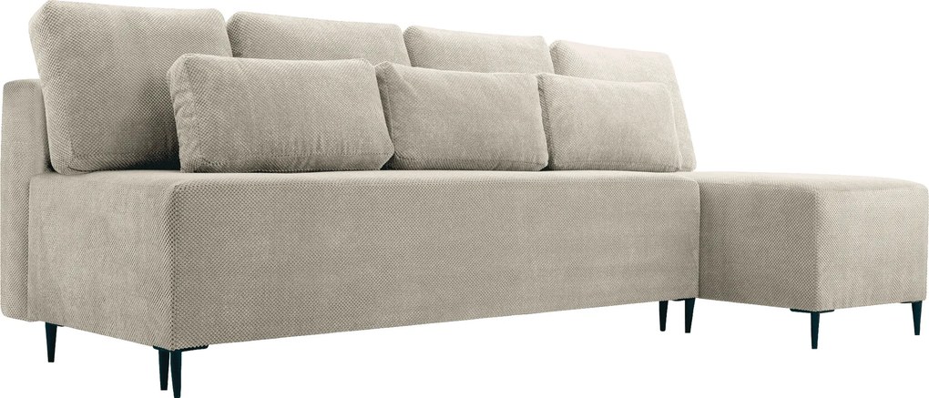Rohová rozkládací sedací souprava do L MAROKO, 251 cm, s úložným prostorem Roh pohovky: Levý roh, Barva látky: Cihlová (Onega 18)