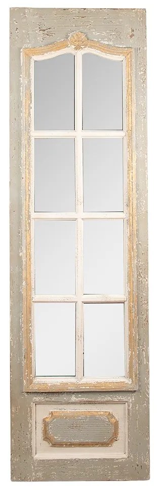 Šedozlatý antik dekorativní panel na postavení French - 50*4*172 cm